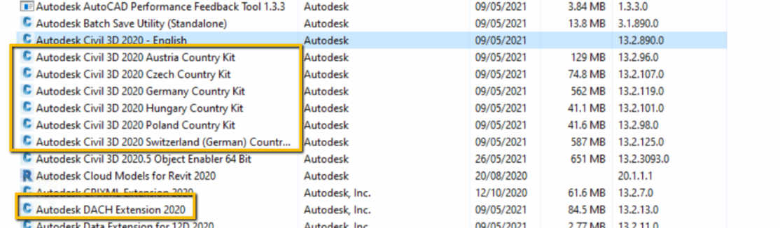 在Civil 3D中，代码集样式名称使用错误的语言