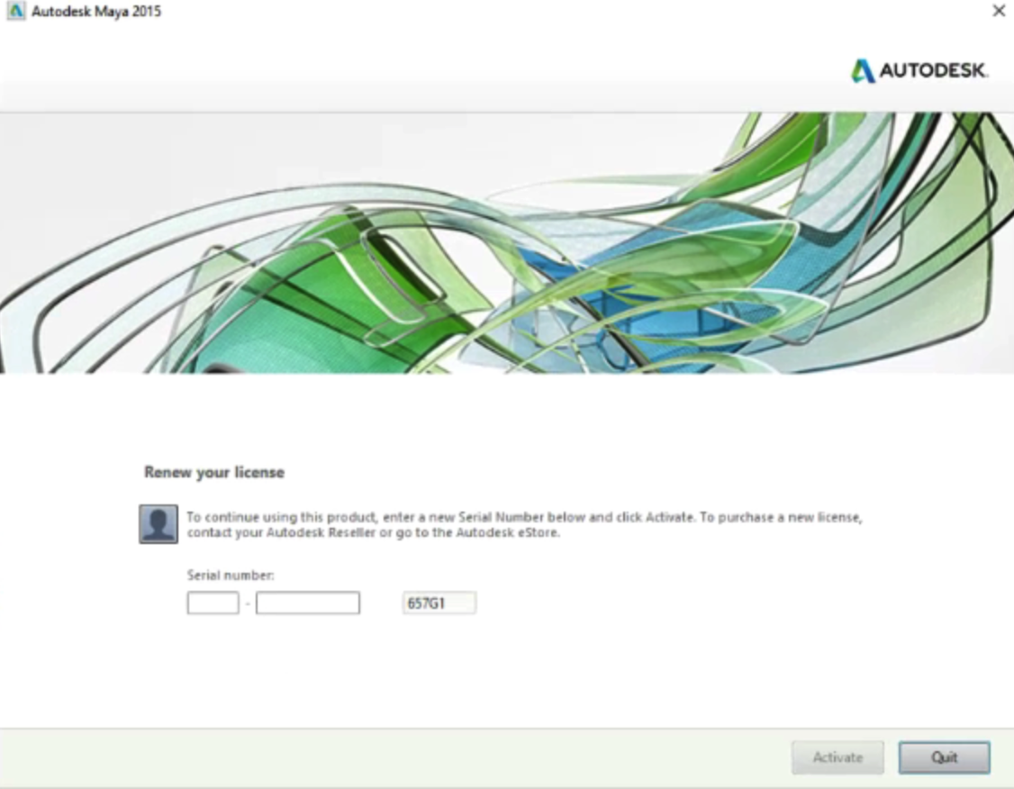 “Renew your license” after launching Maya 2015