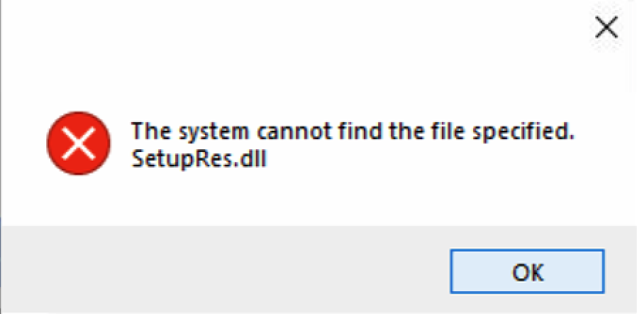 “The system cannot find the file specified. SetupRes.dll” when uninstalling Moldflow 2021