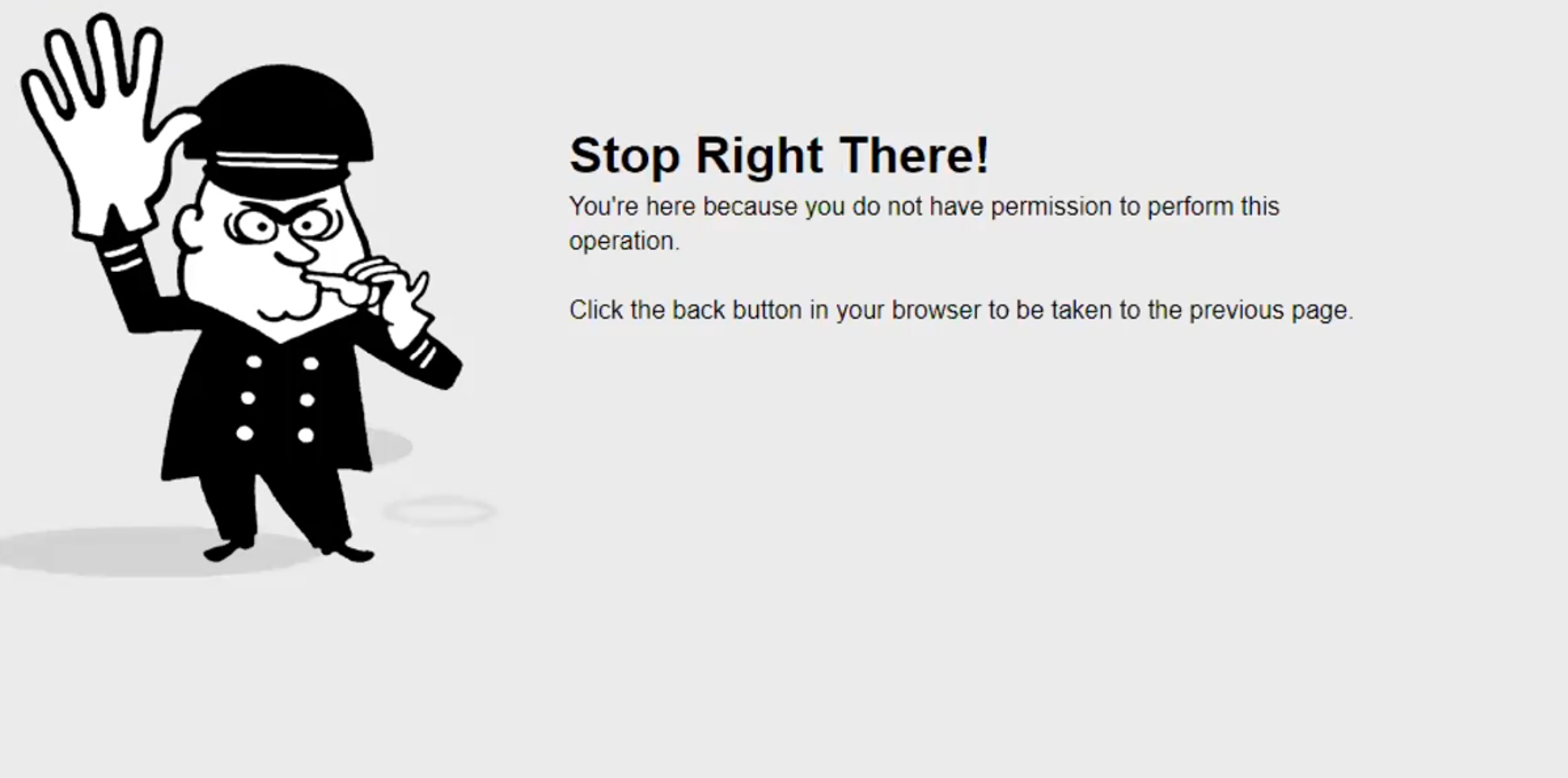 "Stop Right There!...you don't have permission..." is seen in the ...