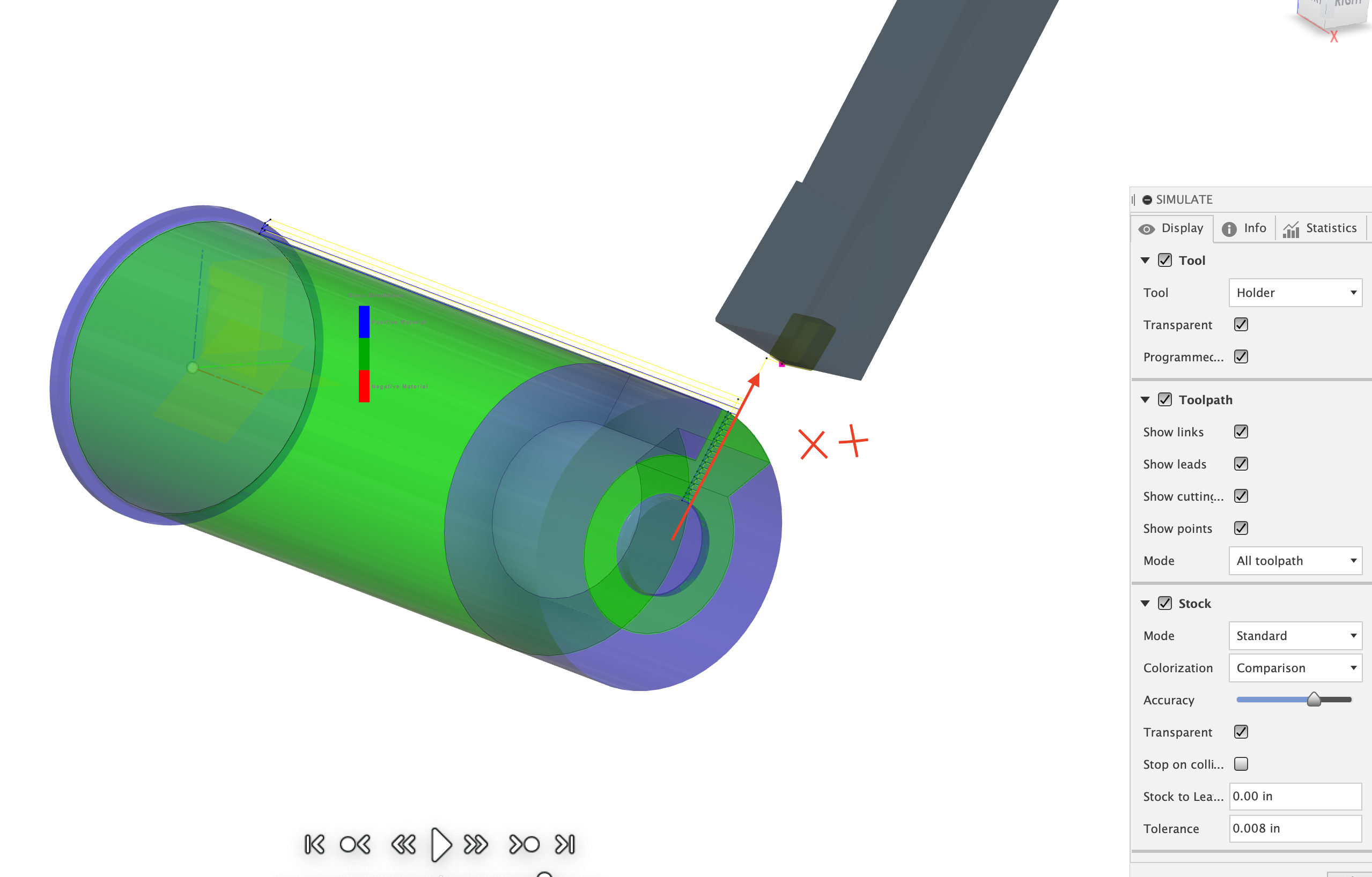 Turning operation cuts profile incorrectly in Fusion Manufacture