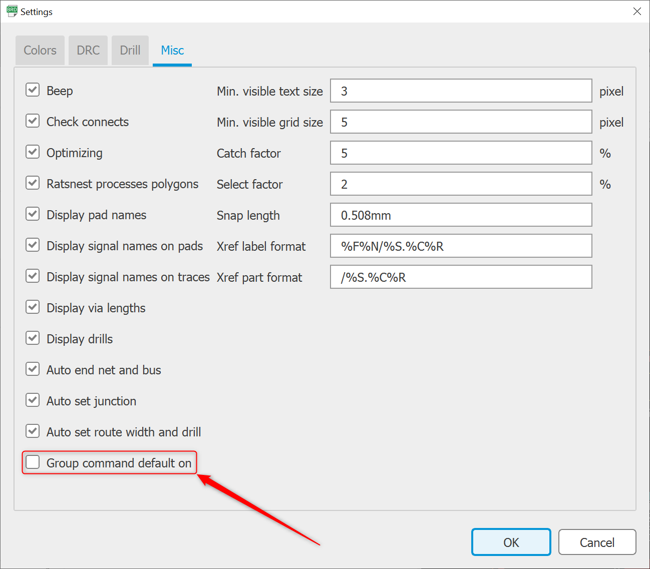 When using the Group command and selecting objects the command switches ...