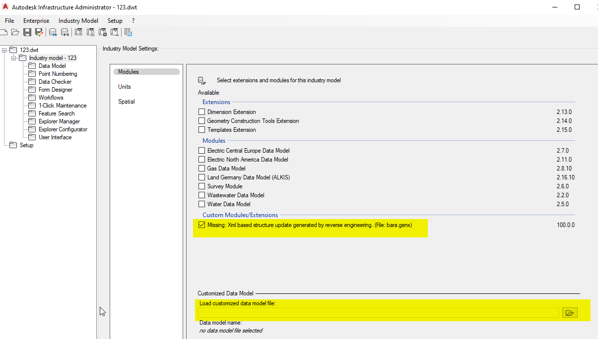 如果在AutoCAD Map 3D的Infrastructure Administrator中删除导入的GENX文件，会发生什么情况