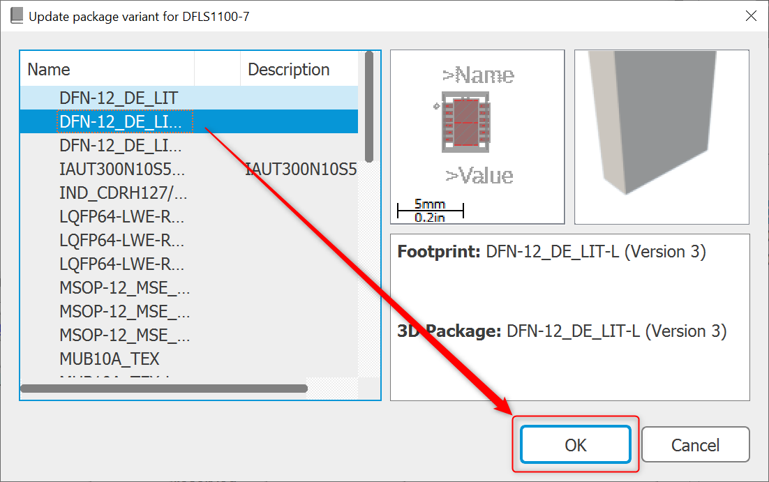 How to replace a 3D Package with another and update it in the design in ...