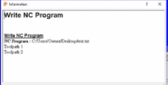 写入NC程序信息框在PowerMill中显示失败
