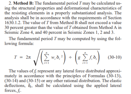 Fundamental period value for base shear seismic analysis according to ...