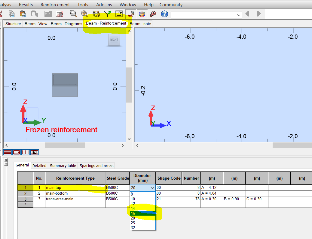 "Capacity for bending in ULS is not sufficient for span No. %n Safety factor: 0.00" while RC ...