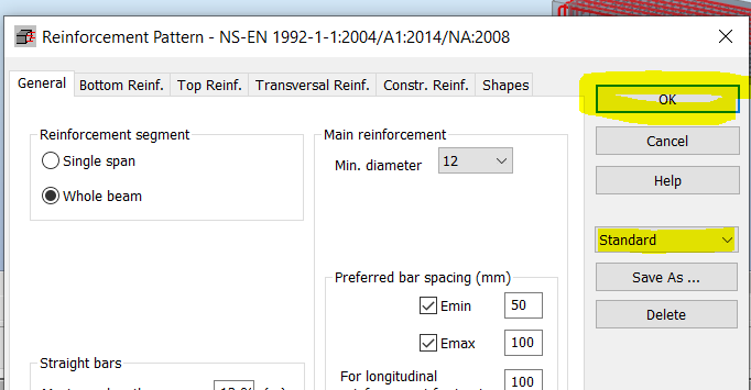 “ULS 的弯曲承载力不足以跨 No.%n 安全系数： 0.00“，而 RC 梁在 Robot Structural Analysis 中提供钢筋设计