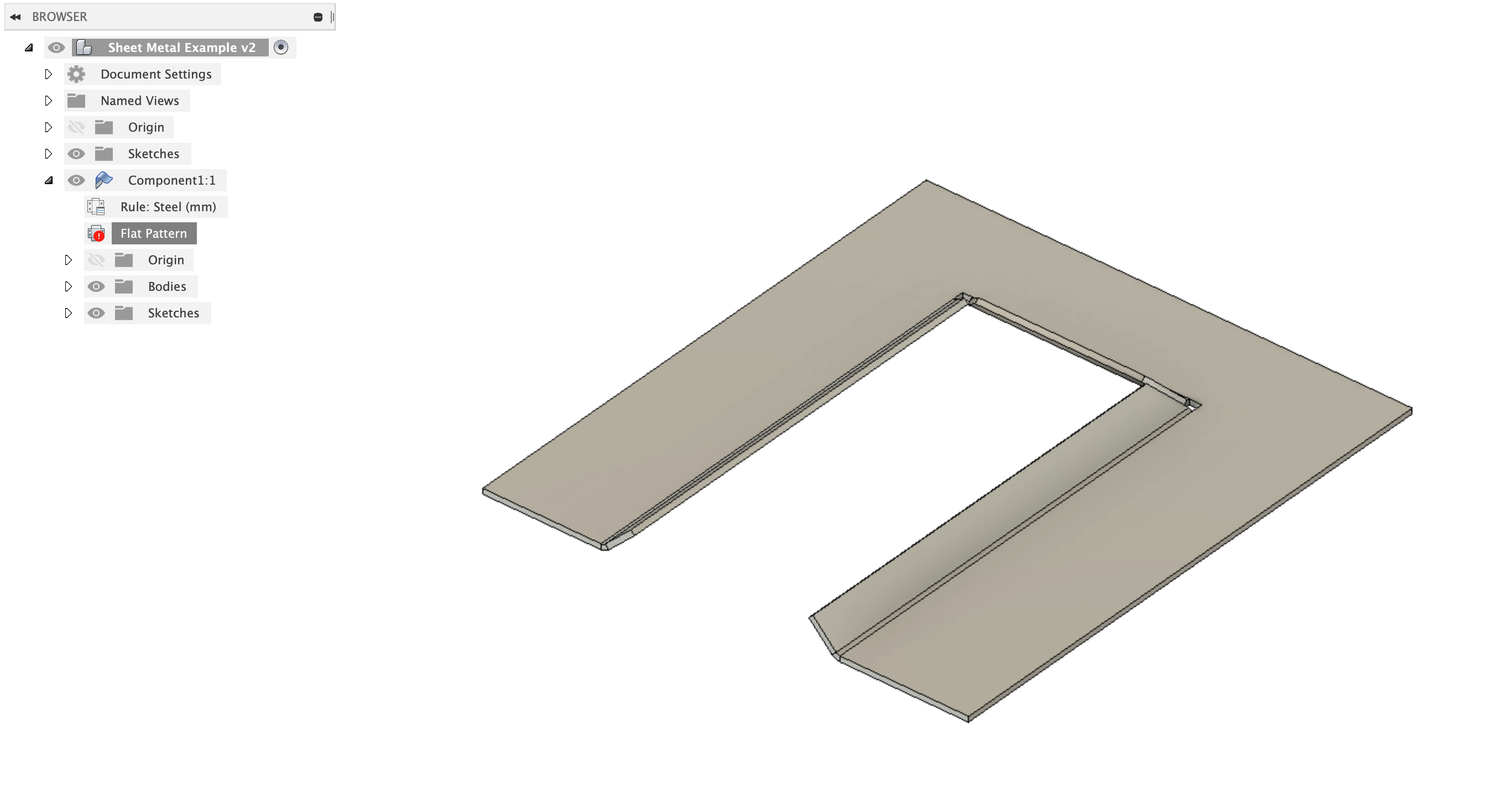 "Collisions found while flattening, cannot generate flatpattern" error ...