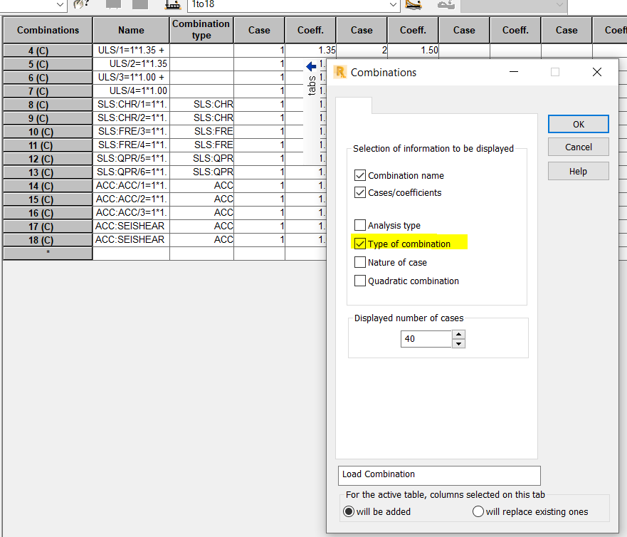 Robot Structural Analysis의 Eurocode 7에 따라 RC 확산 기초에 대한 우발적 또는 지진 조합에 대해 ...