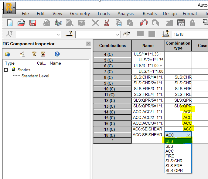 Robot Structural Analysis の Eurocode 7 に準拠した RC 直接基礎の偶発的または地震的な組み合わせに対し ...