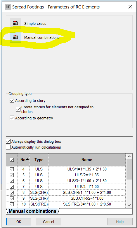 Robot Structural Analysis の Eurocode 7 に準拠した RC 直接基礎の偶発的または地震的な組み合わせに対し ...