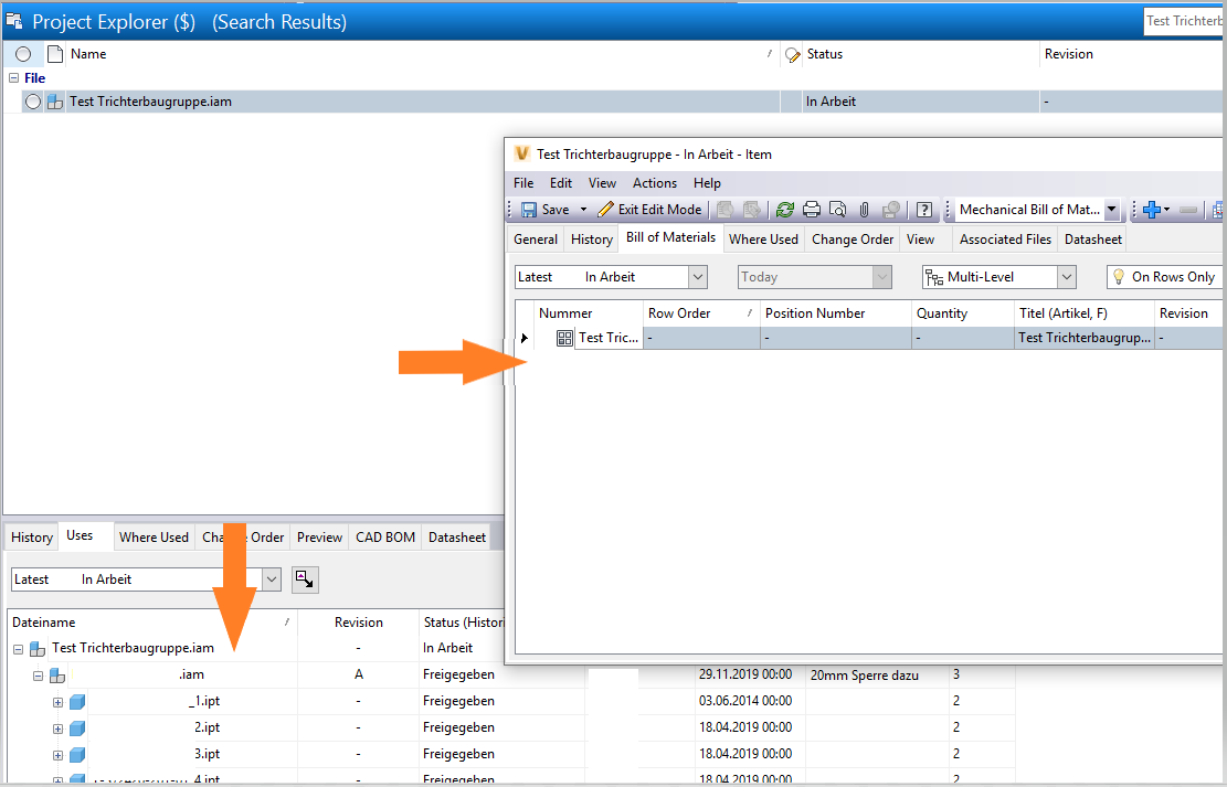 Item BOM Positions are not created when assigning item after data import to Vault