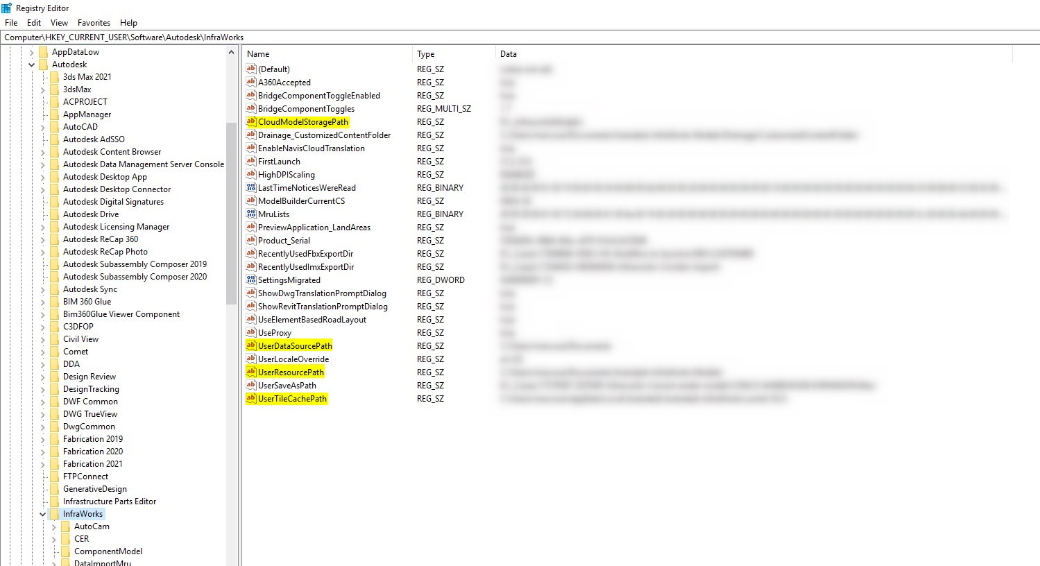 "Unable to open model" when opening Infraworks models followed by "Access is denied" messages in ...