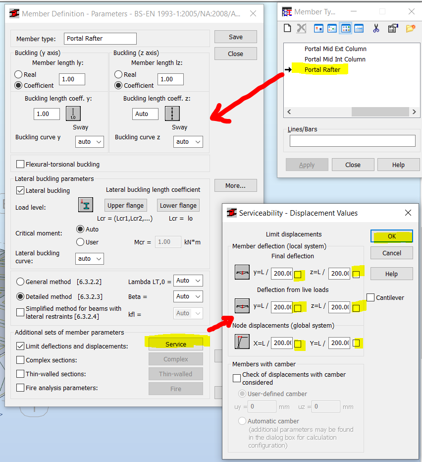 Member displacement and deflection not verified while steel code check ...