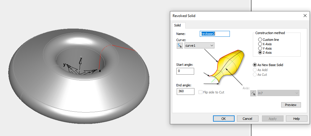 在 FeatureCAM 中创建旋转实体