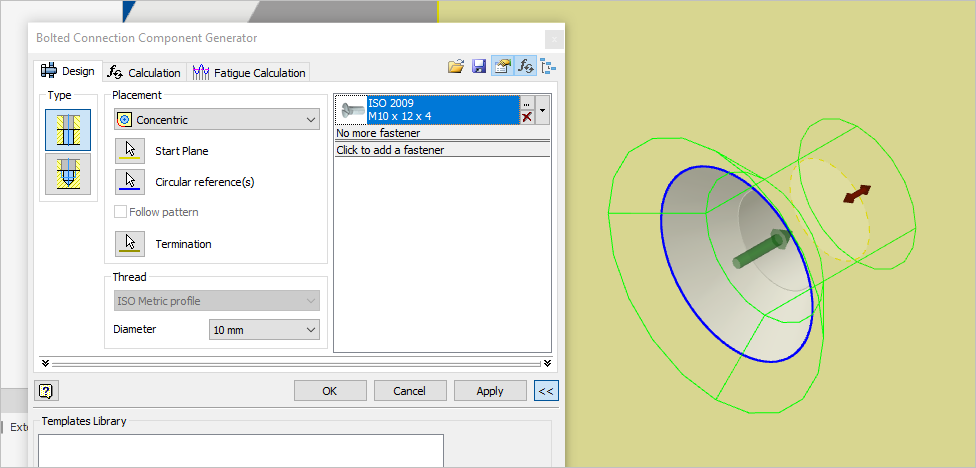 Countersunk bolt is constrained way off from countersink hole when ...