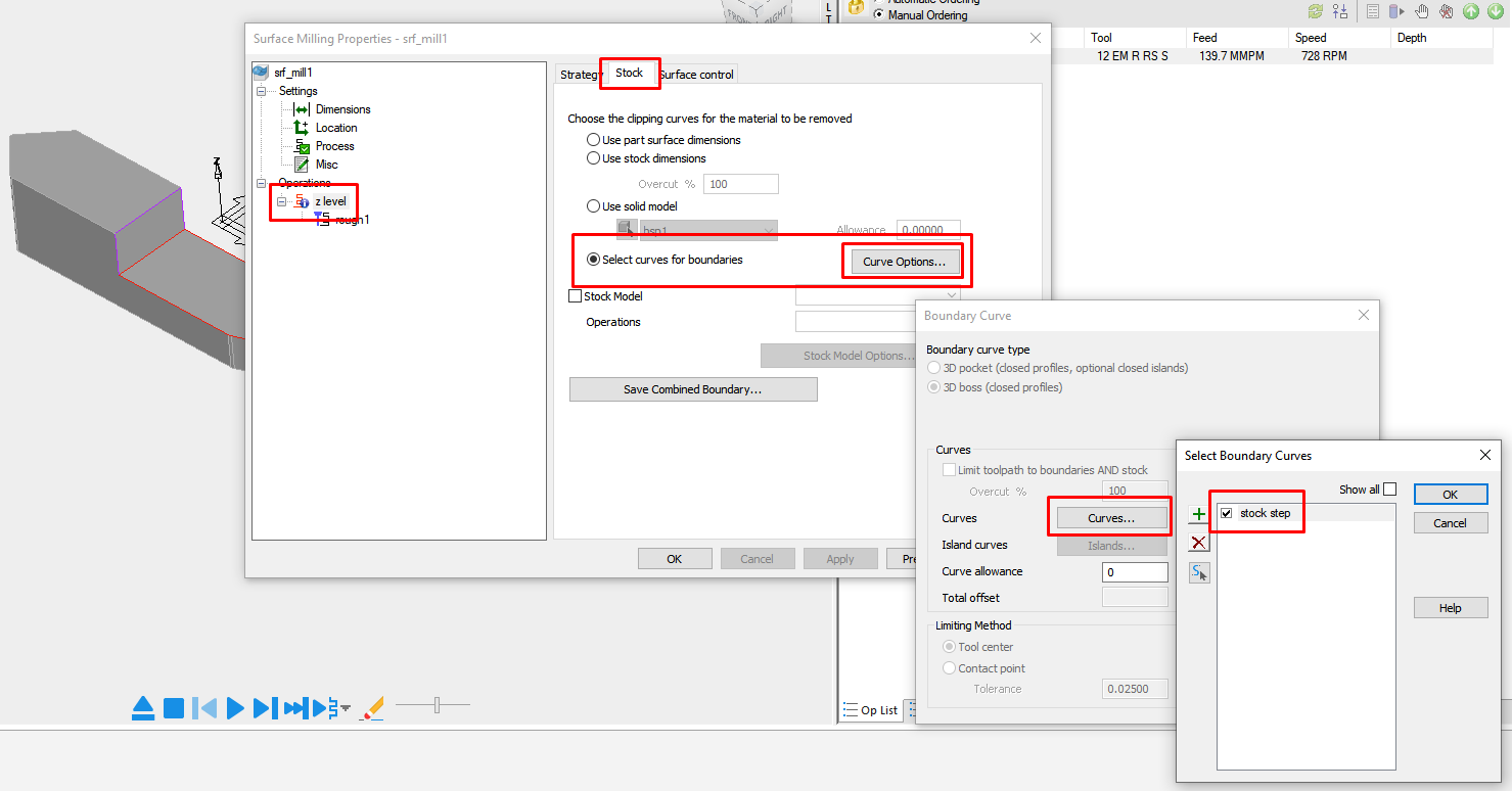 FeatureCAM에서 너무 큰 절단을 수행하는 소용돌이