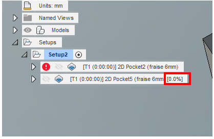 Toolpath generation gets stuck at 0% in Fusion