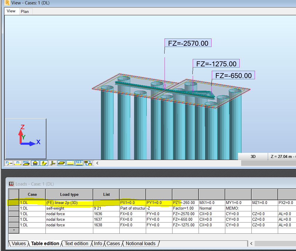 Applied loads not presented in graphical viewer in Robot Structural Analysis