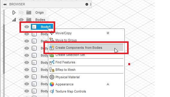 Imported step file shows multiple bodies for the same part in Fusion