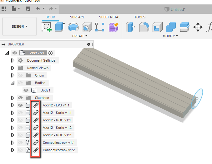 El corte combinado de sólido a través de varios componentes a la vez no ...