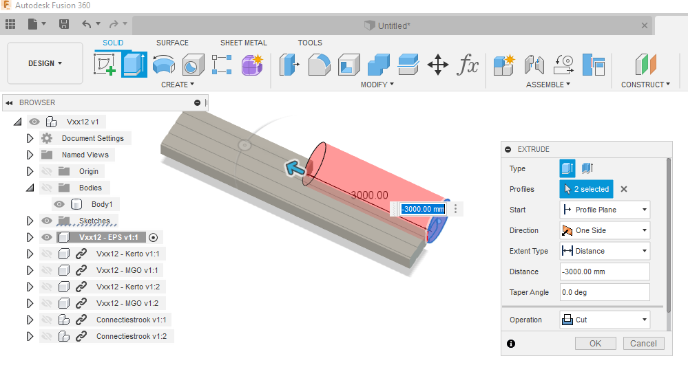 Solid combined cut through multiple components at one time not working ...