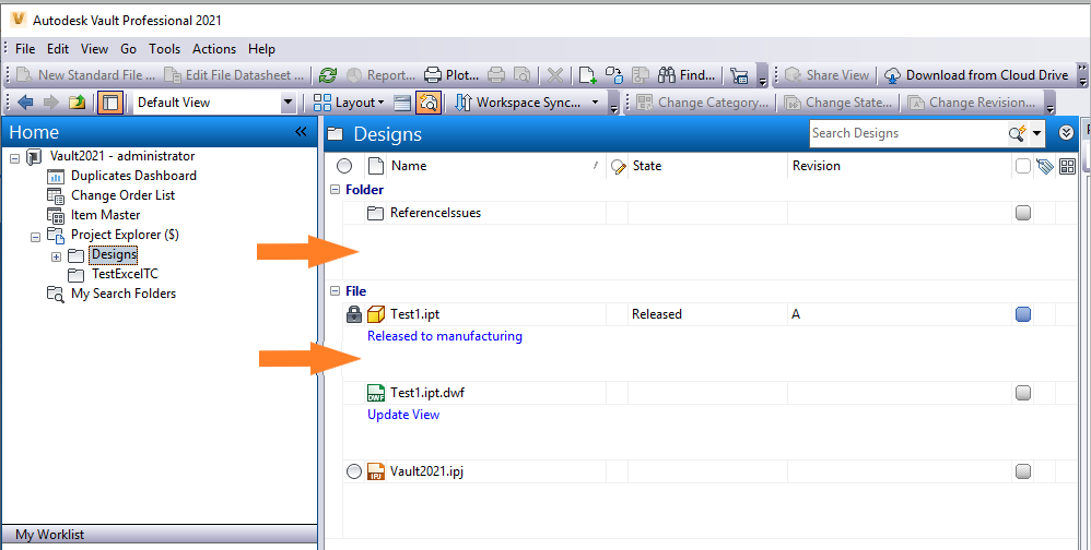 Blank lines and lines with comments are shown in Vault Client view