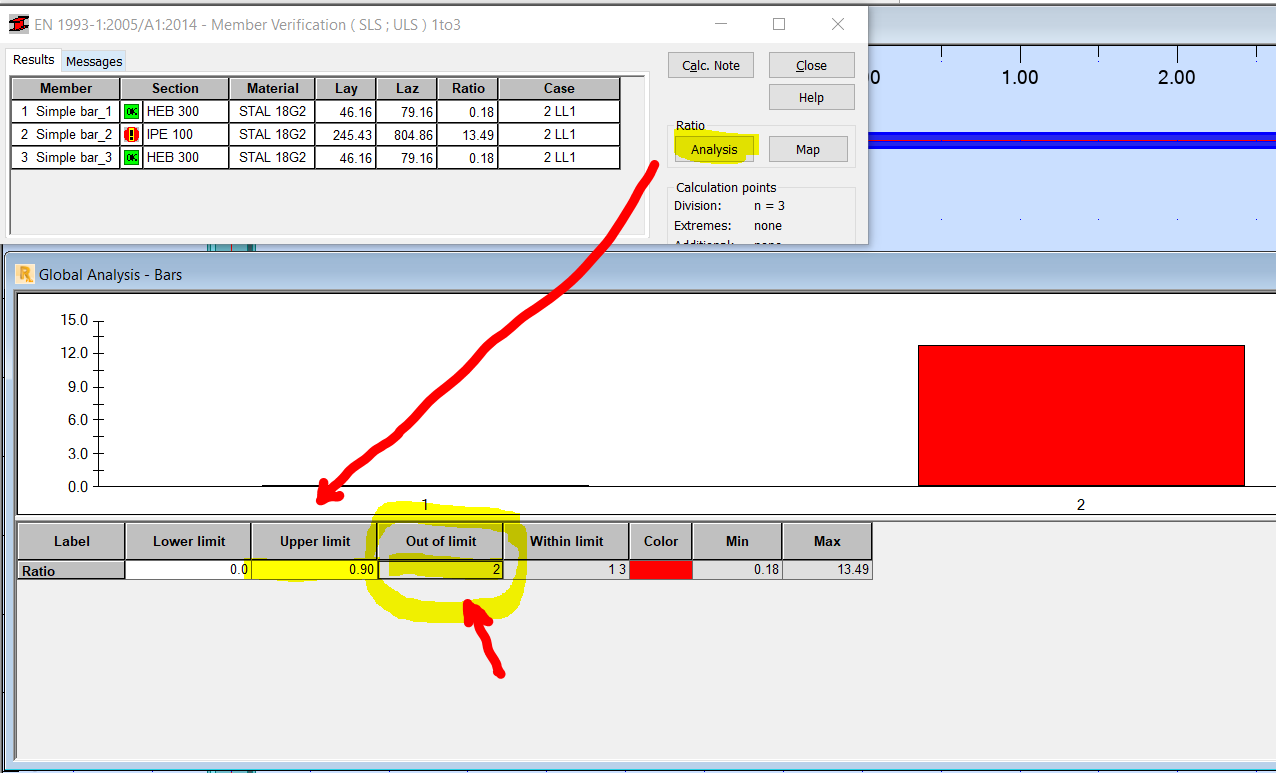 How to select members with utilization ratio exceeding given value after steel/aluminum or ...