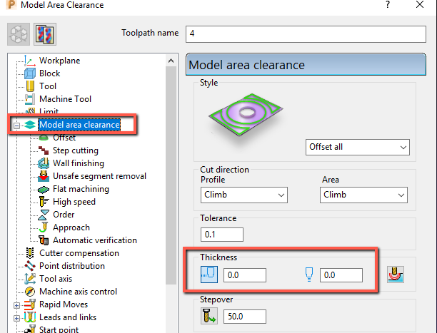 Where is unsafe segment removal in Finishing strategies in PowerMill.