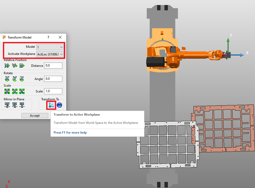 How to set up two parts in the PowerMill Robot environment that have both been aligned ...