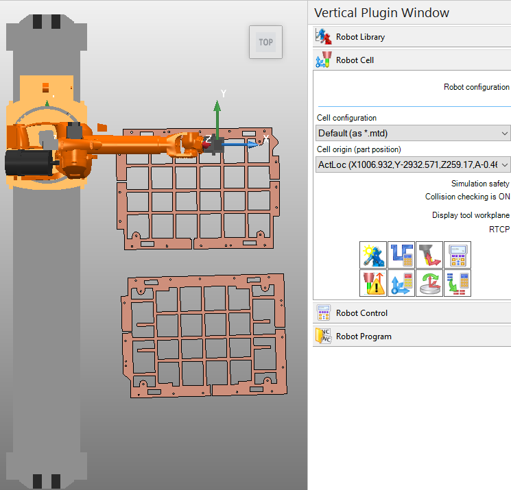 How to set up two parts in the PowerMill Robot environment that have ...