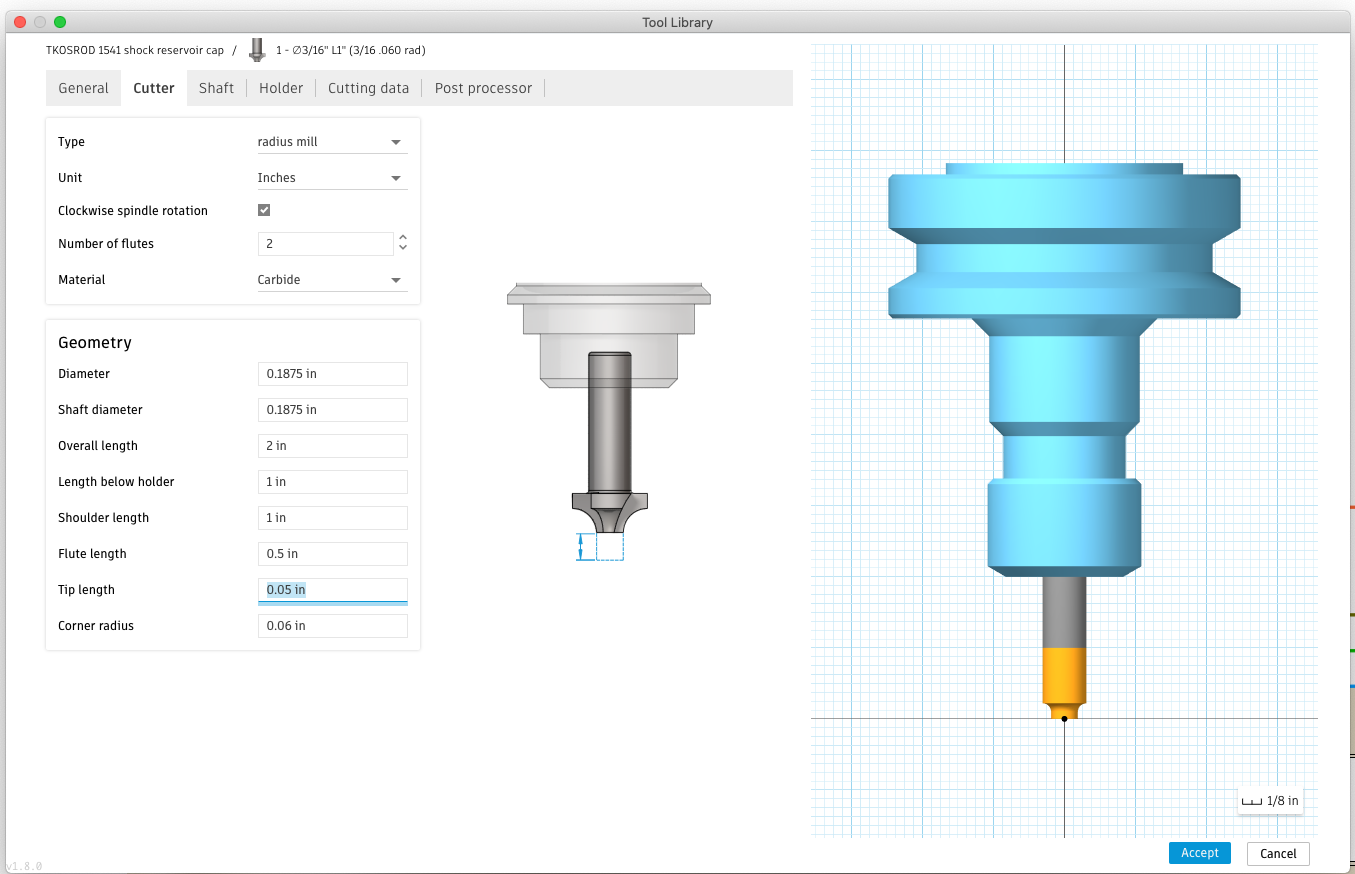 Fusion 360 Manufacture에서 Radius mill cuts above the fillet