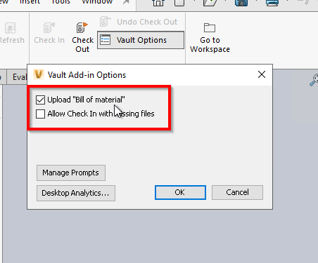 SolidWorks assemblies assigned to the Vault Items missing subcomponents