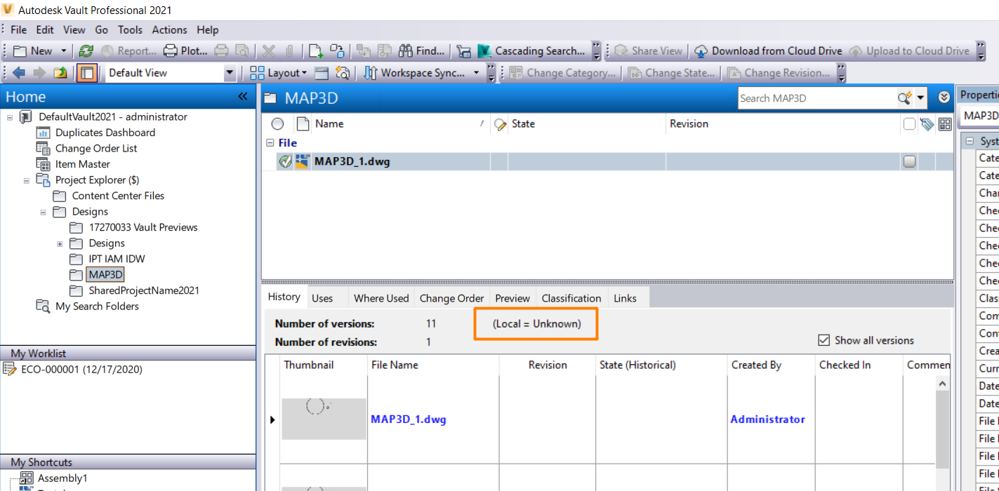 Drawings edited in AutoCAD Map 3D get 'unknown' status label in Vault ...