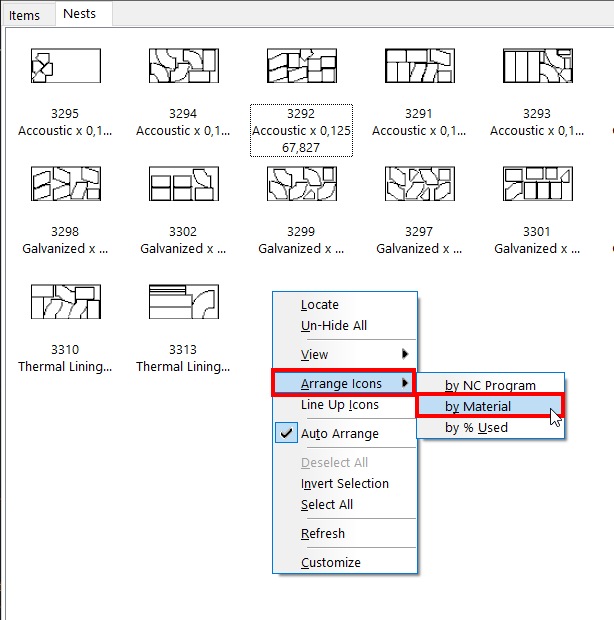 如何在CAMduct中为同一作业中的每台机床打印单独的排料打印
