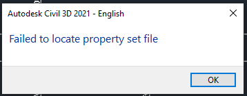 "Failed to locate property set" when trying to publish, export to DWFx ...