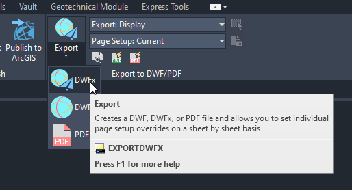 "Failed to locate property set" when trying to publish, export to DWFx format or saving a file ...