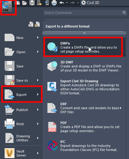 "Failed to locate property set" when trying to publish, export to DWFx format or saving a file ...