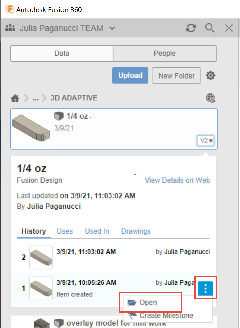Como Abrir reverter Para Uma Vers o Anterior De Um Projeto Do Fusion