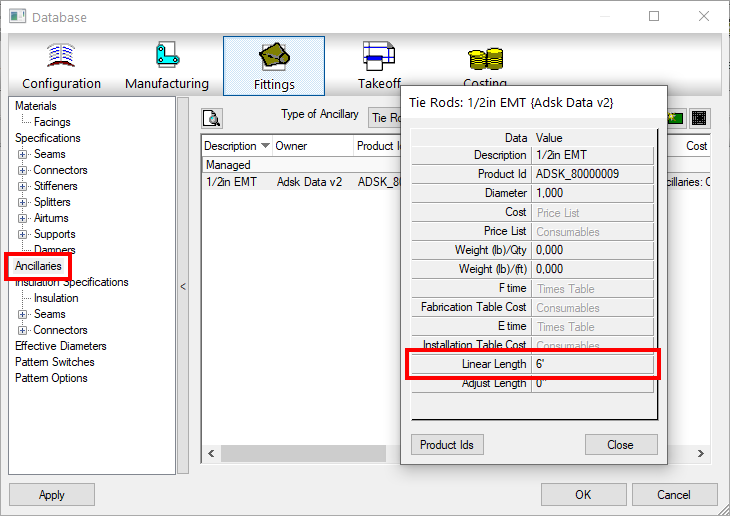 How to configure lengths and settings for Linear Nesting in Fabrication