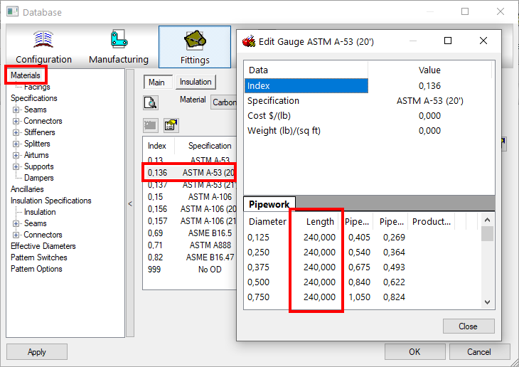 How to configure lengths and settings for Linear Nesting in Fabrication
