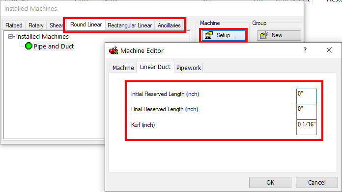 How to configure lengths and settings for Linear Nesting in Fabrication