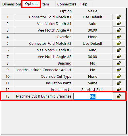 从 Revit 中使用接头导出时，“直线切割类型”在 CAMduct 中设置为“机加工切割”