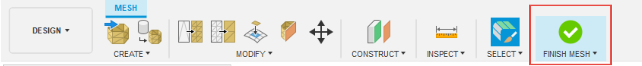 How to scale a mesh body in Fusion