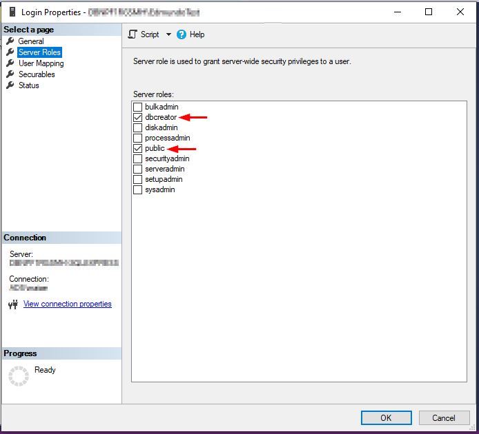 "PnPCompletionStatus.DatabaseCreationFailed" when creating an AutoCAD Plant 3D SQL Server project