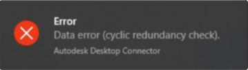 "Data error (cyclic redundancy check)" when trying to copy a file to ...