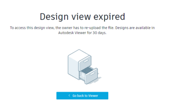 "Design view expired" when clicking share link from Autodesk Viewer