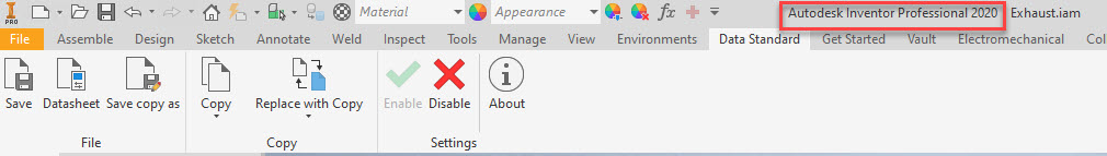 How to temporarily disable Vault Data Standard in Inventor