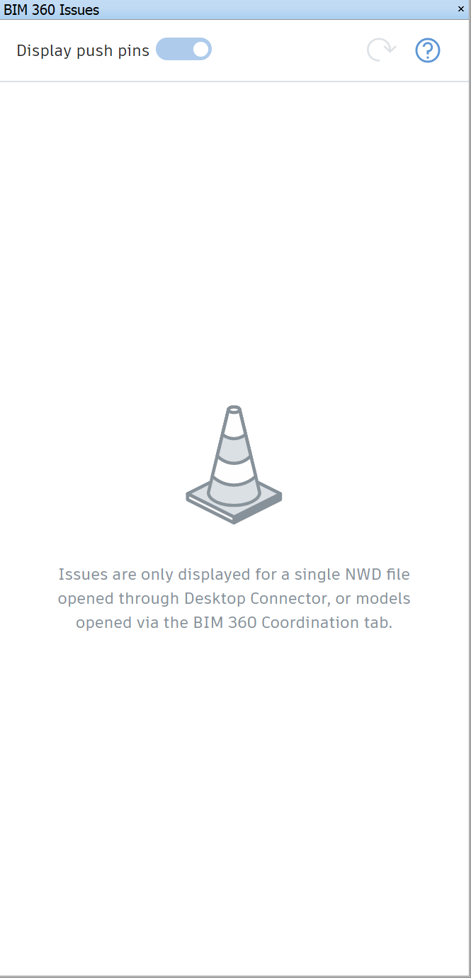"Issues are only displayed for a single NWD file opened through Desktop ...